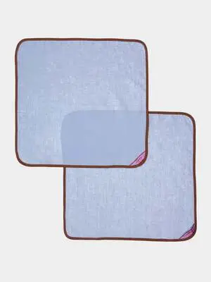 La DoubleJ Set Of 2 Large Napkins - Blue