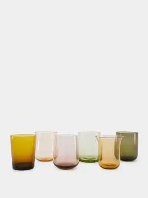 BITOSSI Set Of 6 Mixed Shape Tumblers - Multicolour