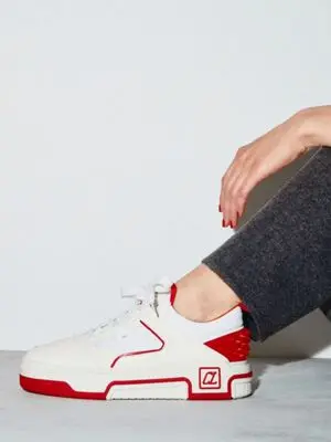 CHRISTIAN LOUBOUTIN Astroloubi Low-top Leather Sneakers - White