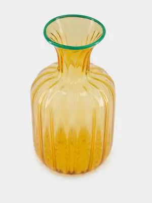 La DoubleJ Amber Murano Glass Carafe - Yellow