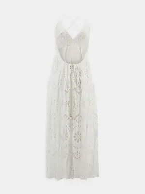 Zimmermann Lexi Embroidered Eyelet Lace Midi Dress