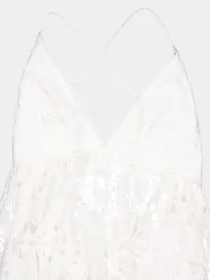 Zimmermann Lexi Embroidered Eyelet Lace Midi Dress