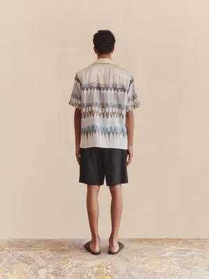 Commas Eclipse Silk Camp Collar Shirt