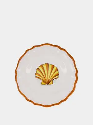 LES-OTTOMANS La Menagerie D'ete Shell Plate - Yellow