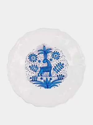 LES-OTTOMANS Handpainted Ceramic Christmas Dinner Plate - White