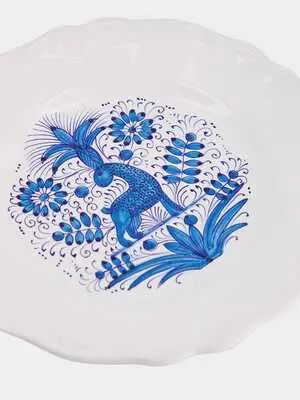 LES-OTTOMANS Handpainted Ceramic Christmas Dinner Plate
