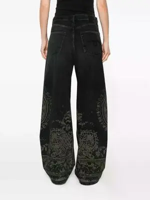 R13 Damon Paisley Jeans - Grey