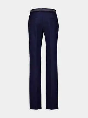 Off-White Mid-rise Stripe-detail Trousers - White
