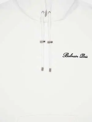 Balmain Signature Embroidered Relaxed-fit Sweatshirt - White