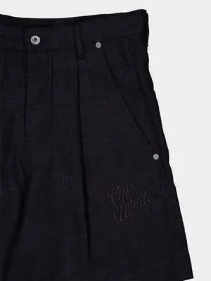 Off-White 90s Logo Linen Shorts