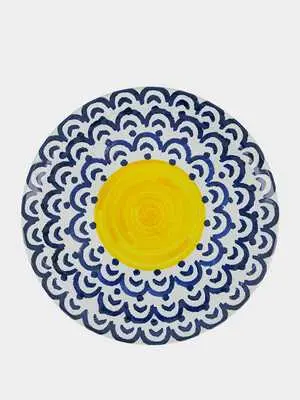 LES-OTTOMANS Sicily Dinner Plate - Yellow