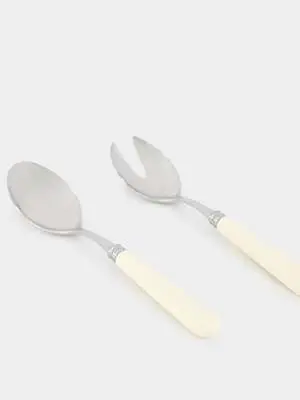 CAPDECO Helios Ivory Salad Server Set