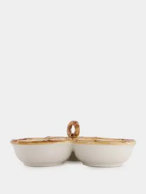 LES-OTTOMANS Bamboo Ceramic Starter Plate