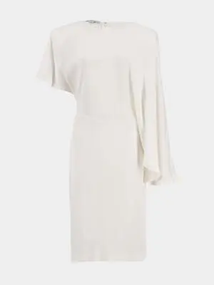 Stella McCartney Asymmetric Draped Midi Dress - White