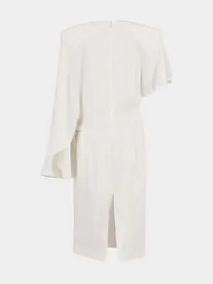 Stella McCartney Asymmetric Draped Midi Dress - White