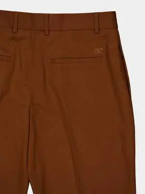 Off-White Slim Fit Cotton Trousers