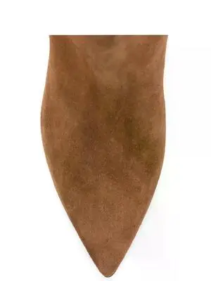 ANNA F. Point-toe Ankle Boots - Brown