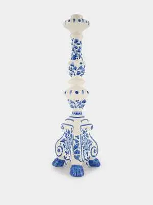 LES-OTTOMANS Turquerie Ceramic Candleholder - White