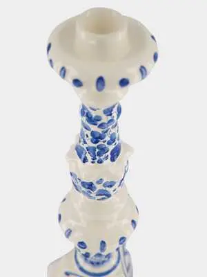 LES-OTTOMANS Turquerie Ceramic Candleholder - White