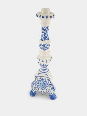LES-OTTOMANS Turquerie Ceramic Candleholder - White