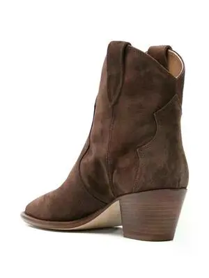 ANNA F. Pointed-toe Boots - Brown