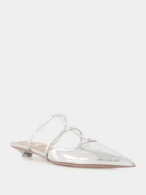 Valentino Garavani Mini Rockstud Mules - Silver
