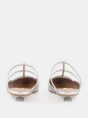 Valentino Garavani Mini Rockstud Mules - Silver