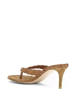 GIANVITO ROSSI Braided-strap Thong Sandals - Neutrals