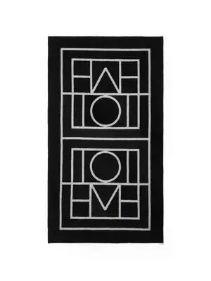 TOTEME Monogram Beach Towel - Black