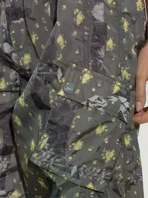 GANNI Floral-print Cargo Trousers - Grey