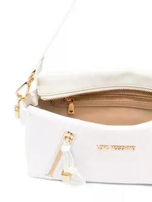 Moschino Logo Lettering Zip-pocket Shoulder Bag