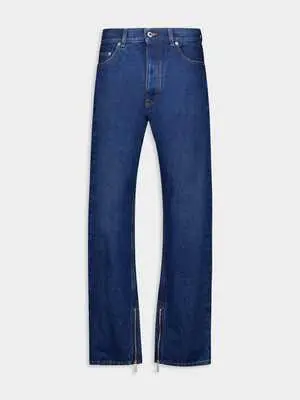 Off-White Arr Tab Zip Det Skate Wide-leg Jeans - White