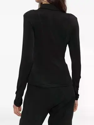 GANNI Tie-detail Blouse - Black