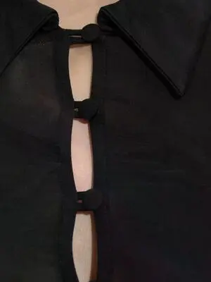 GANNI Tie-detail Blouse - Black