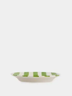LES-OTTOMANS Striped Ceramic Dessert Plate