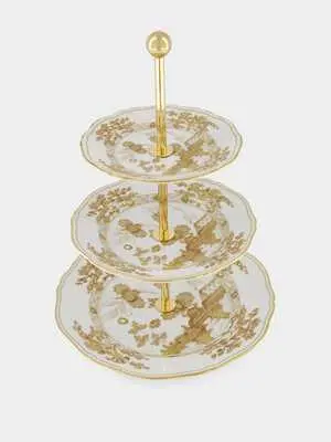 GINORI 1735 Aurum Oriente Italiano 3-tier Serving Stand - White