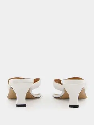 Paris Texas Portofino Leather Mules - White