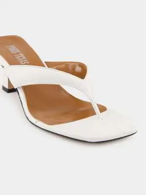 Paris Texas Portofino Leather Mules - White