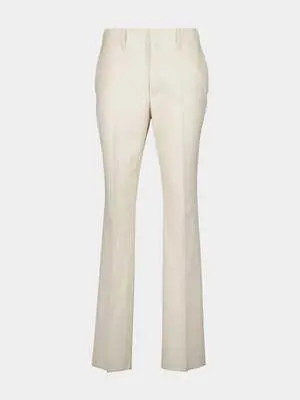 Fendi Wool Gabardine Straight-leg Trousers
