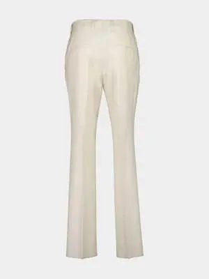 Fendi Wool Gabardine Straight-leg Trousers