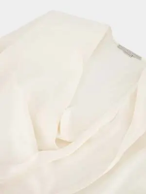Stella McCartney Tasseled Draped Silk Blouse