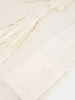 Stella McCartney Tasseled Draped Silk Blouse