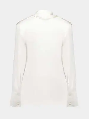 Stella McCartney Tasseled Draped Silk Blouse