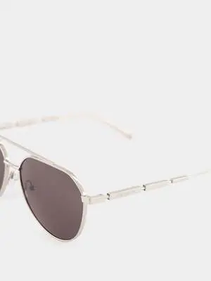 Alexander McQueen Metal Pilot Sunglasses