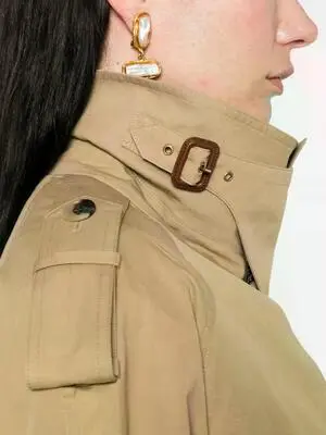 Saint Laurent Button Belted Coat