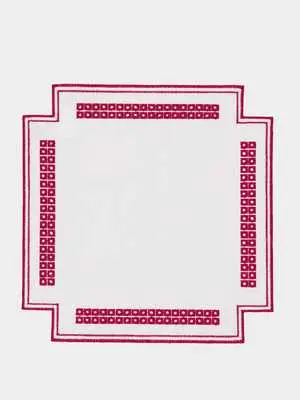 Borgo Delle Tovaglie Erica Antistain Linen Placemat - White