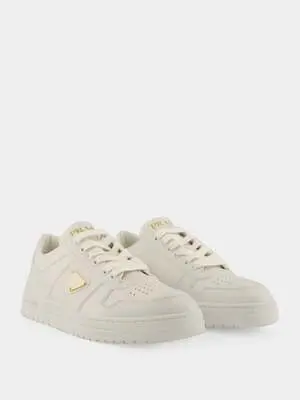 Prada Low-top Leather Sneakers - White