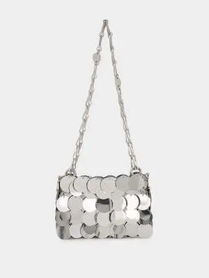 Rabanne Sparkle Discs Nano Bag - Silver