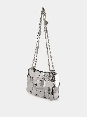 Rabanne Sparkle Discs Nano Bag - Silver