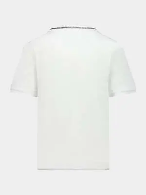 Prada Embroidered Cotton Jersey T-shirt